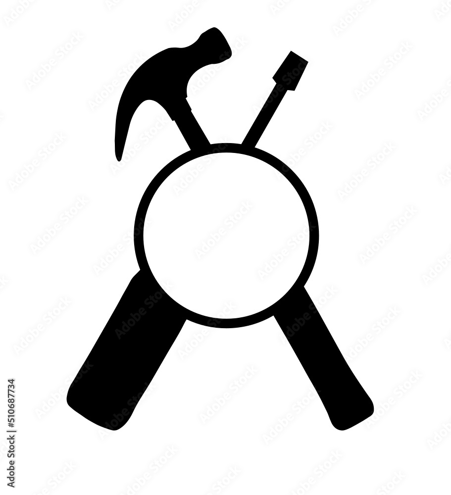 tools monogram split name frame svg, Builder Svg, Contractor Svg ...