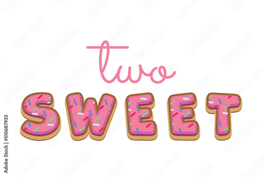 Two Sweet SVG, 2nd Birthday Svg, Two Year Old Svg, Birthday Girl Svg ...