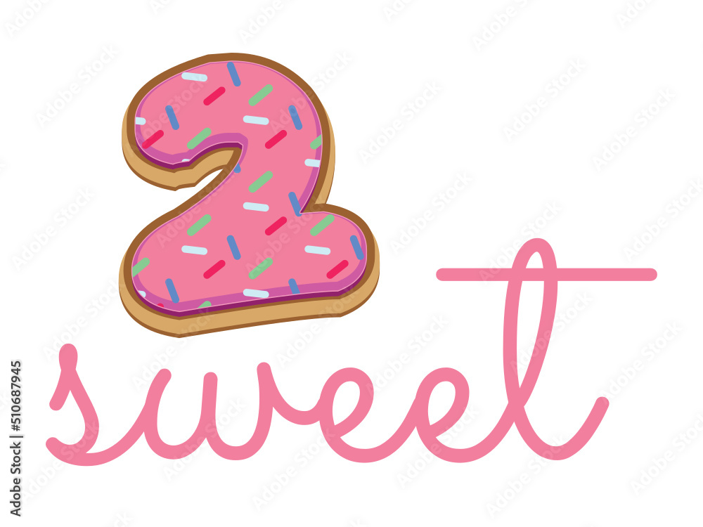Two Sweet SVG, 2nd Birthday Svg, Two Year Old Svg, Birthday Girl Svg ...