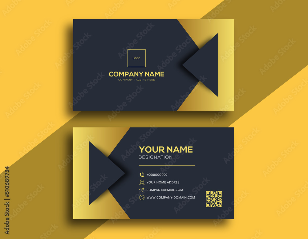 Business card design template, Clean professional business card ...