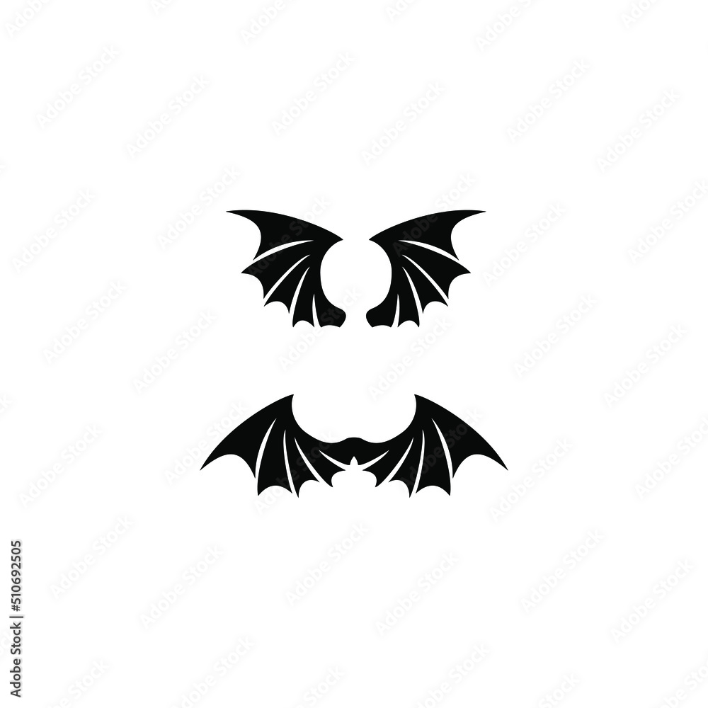 bat wing vector illustration for icon, symbol or logo Stock Vector ...