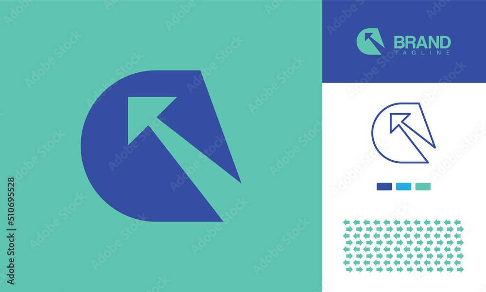 Creative Business Logo using English alphabet letter C and an arrow ...