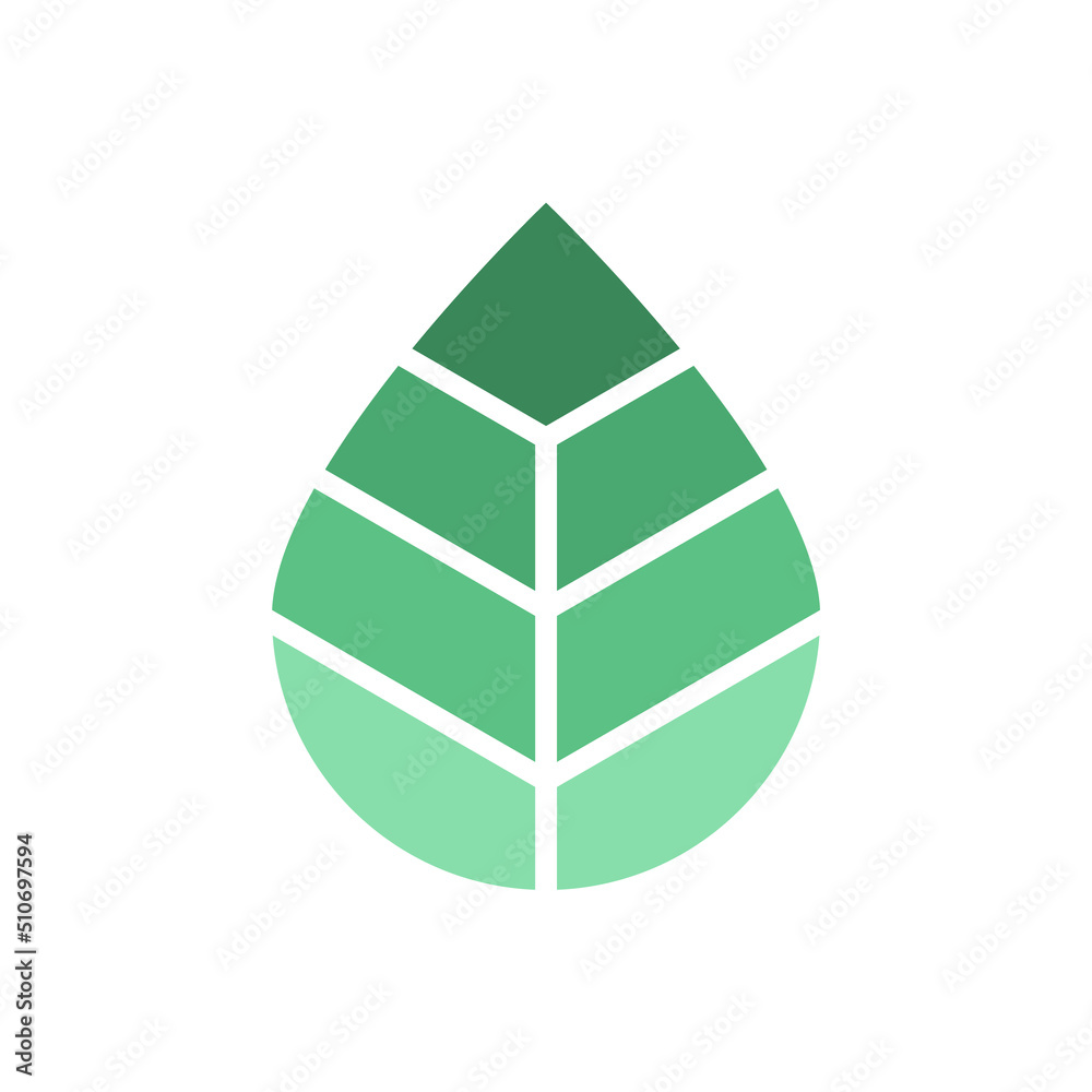 Green leaf logo design template. Biodegradable product concept ...