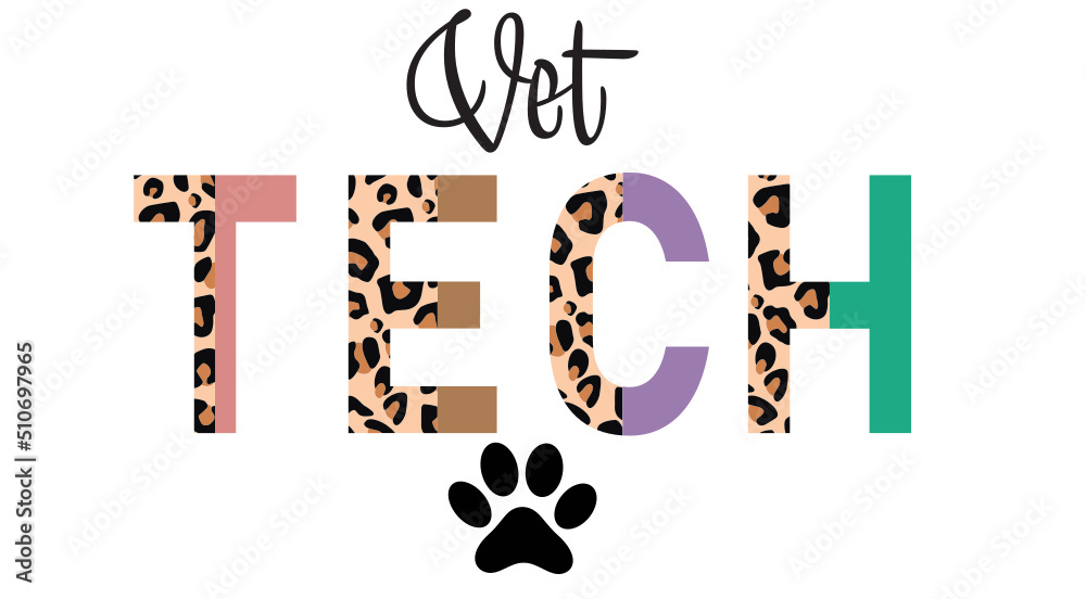 Vektorová grafika „vet tech svg png, leopard Vet Tech svg, Technician ...