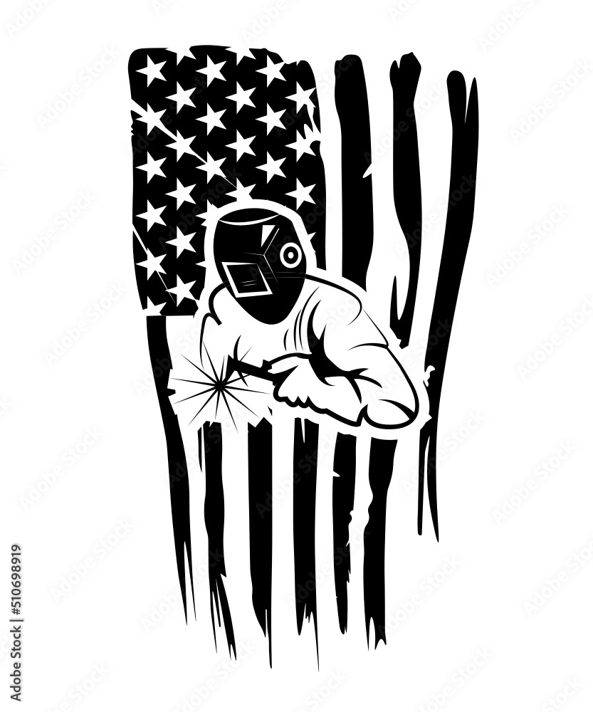 welder svg, welder flag svg, welder american flag, welder usa flag, distressed flag svg, welder ...