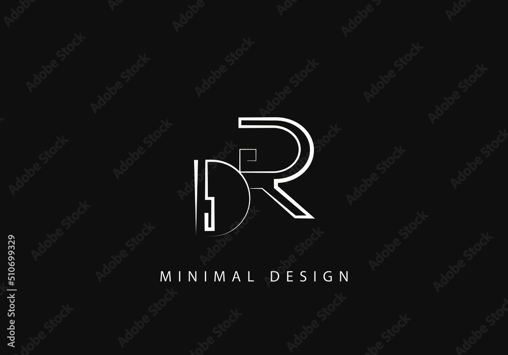 Alphabet letter RD logo design line art Stock Vector | Adobe Stock