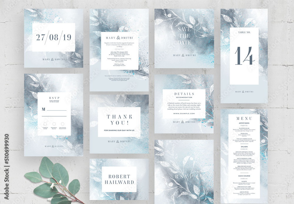 Wedding Invitation Invite Layouts Stock Template | Adobe Stock