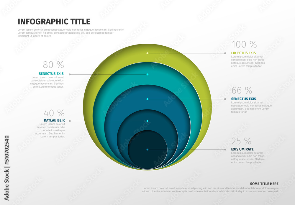 Infographic Template with Percentages Stock Template | Adobe Stock