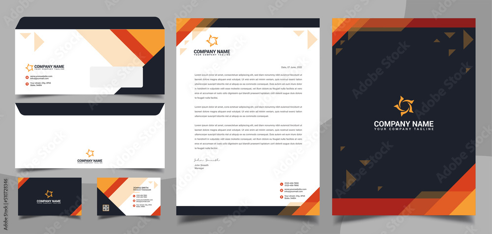 Tech company corporate business brand identity - stationary design ...