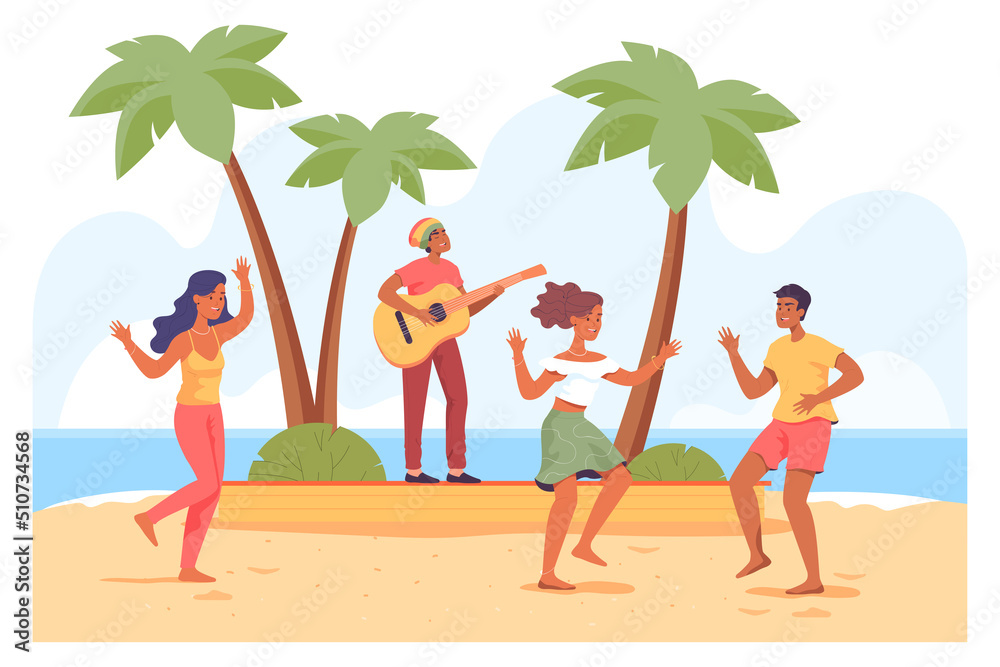 Jamaican People Dancing Reggae