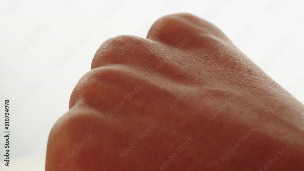 Black skin texture close-up. African American person, hand surface ...