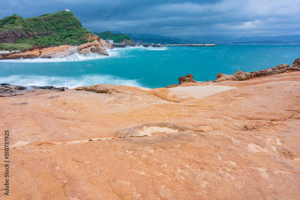 Photo & Art Print Marine erosion and weathering landform of Yeliu ...