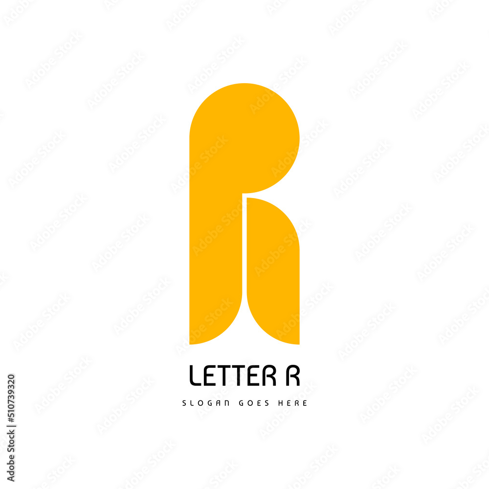 simple letter r logo design. vector illustration Stock Vector | Adobe Stock