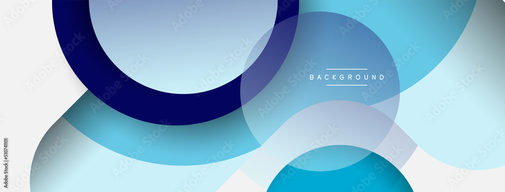 Circle and round shapes abstract background. Vector illustration for ...