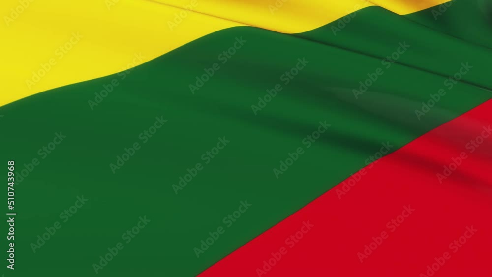 Loop of Lithuania flag waving in wind texture background . Lithuania ...