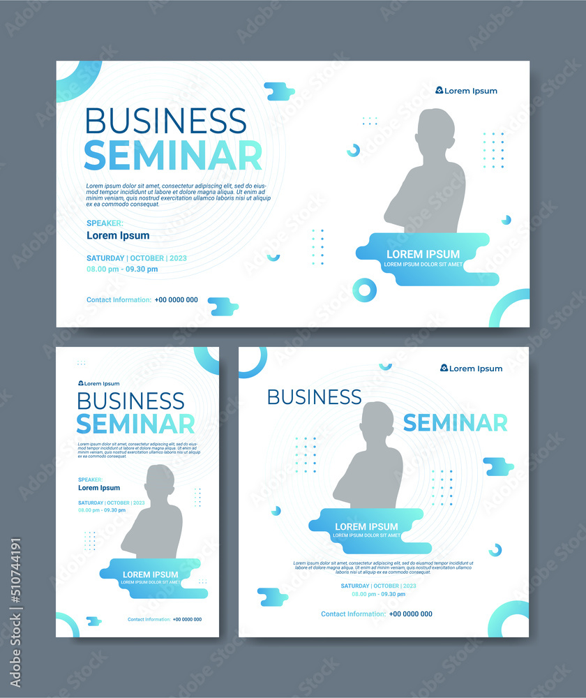 Set of webinar business banners. Layout templates for stories ...