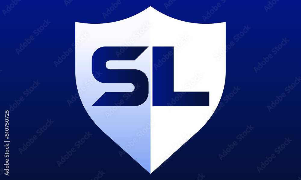 SL shield logo design vector template | monogram logo | abstract logo ...