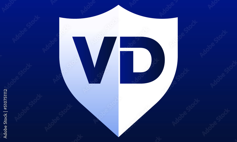 VD shield logo design vector template | monogram logo | abstract logo ...