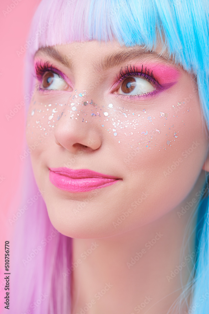 makeup in anime style Stock Photo | Adobe Stock