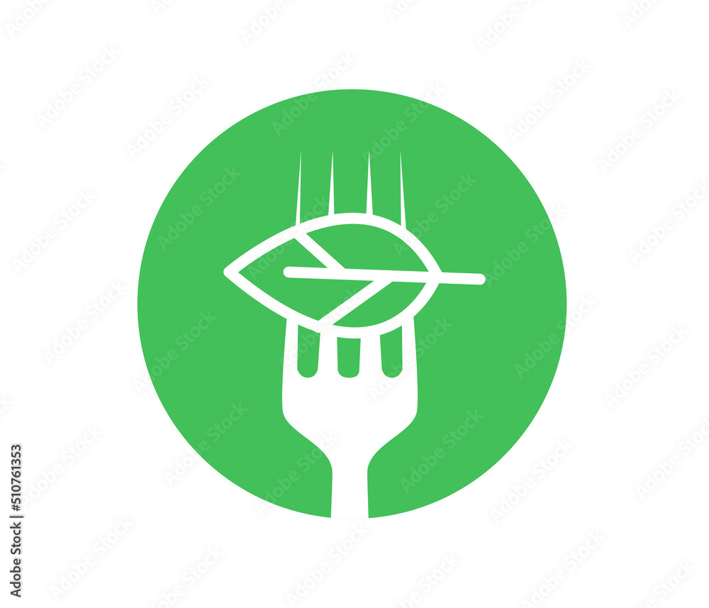 healthy eating concept. healthy food logo. editable vector graphics ...