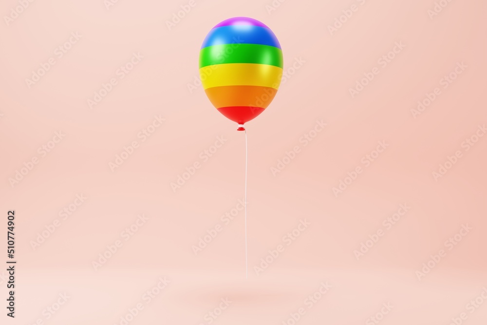 PRIDE balloon symbol for LGBTQ+. 3D Randering. Stock Illustration | Adobe Stock