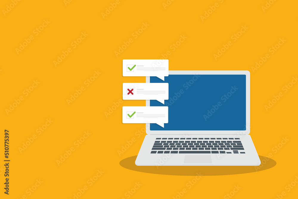 Check list document on laptop, laptop with check list and to do list ...