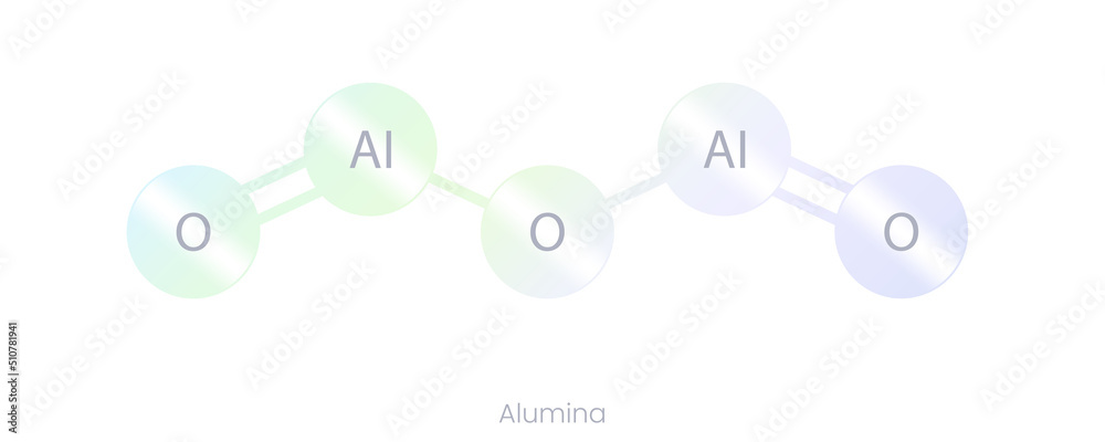 Alumina structure icon with gradient. Vector illustration isolated on ...