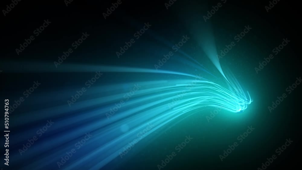 Abstract Glowing 3d Light Strokes Background/ 4k animation of an ...