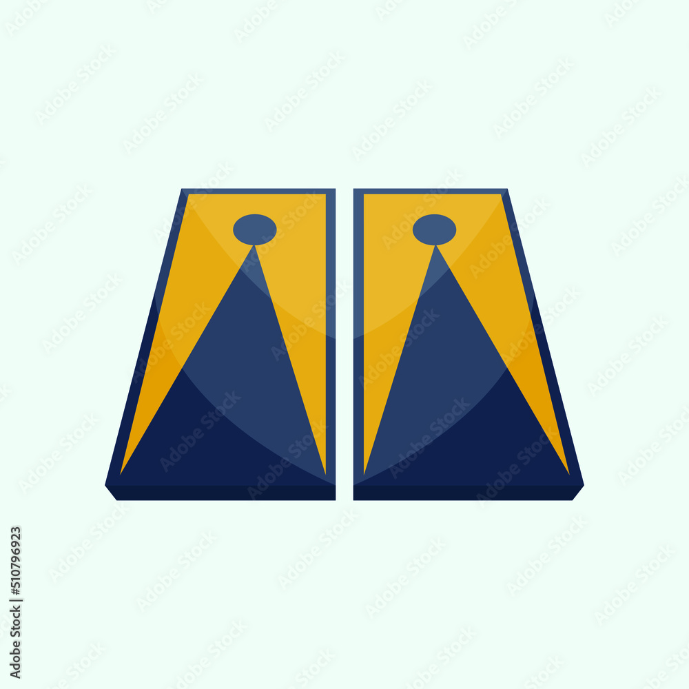 Cornhole Boards Vectors Illustration Template Design With White ...