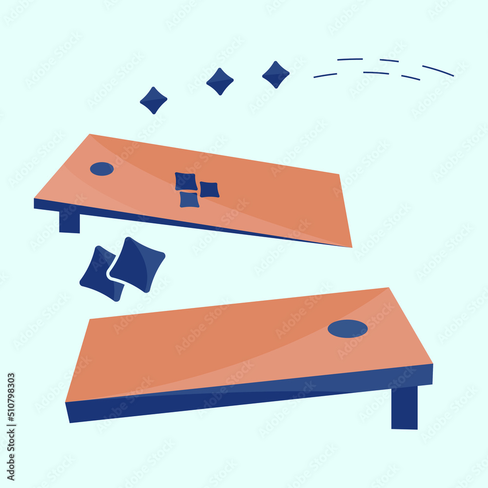 Cornhole Boards Vector Illustration Design With Premium Concept And ...