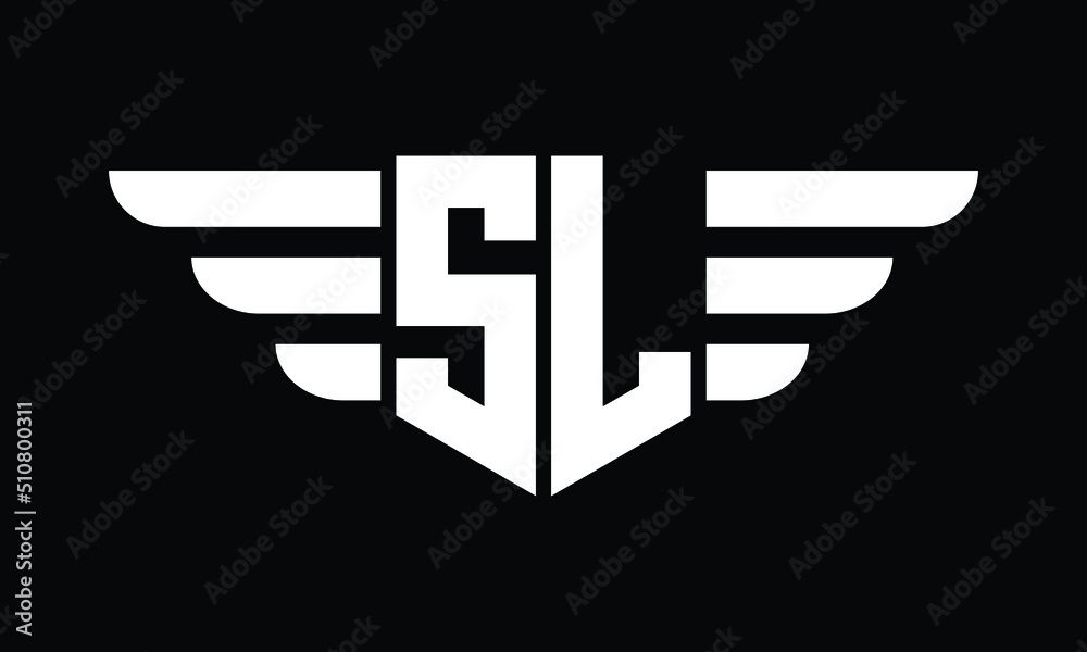 SL logo design vector template | monogram logo | abstract logo ...