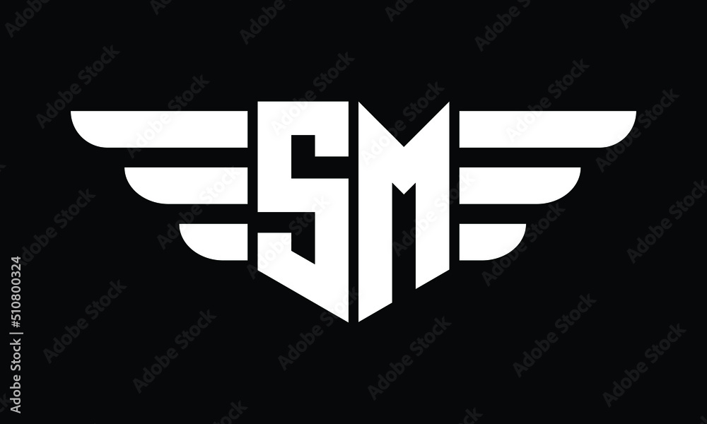 SM logo design vector template | monogram logo | abstract logo ...