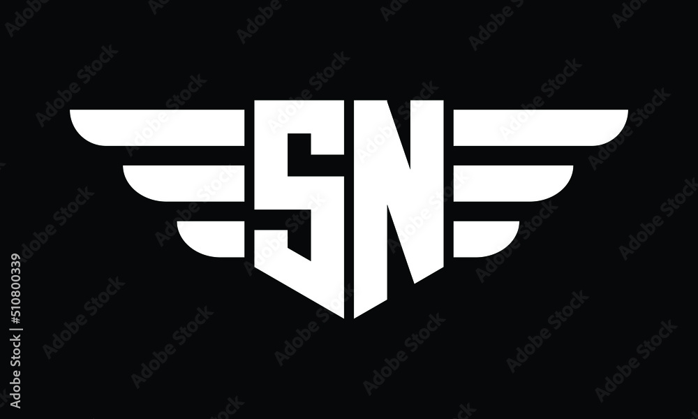 SN logo design vector template | monogram logo | abstract logo ...