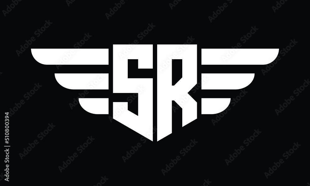 SR logo design vector template | monogram logo | abstract logo ...