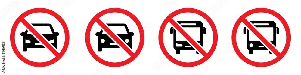 No car icon. No transportation icon. No parking icon, vector ...