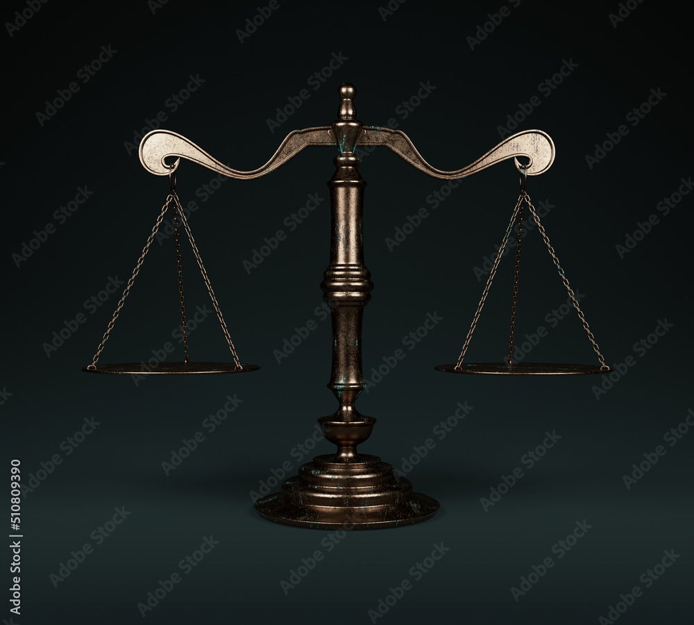 Ornate Scales Of Justice Stock Illustration | Adobe Stock