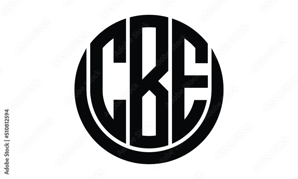 CBE three letter shield in circle logo design vector template. letter ...