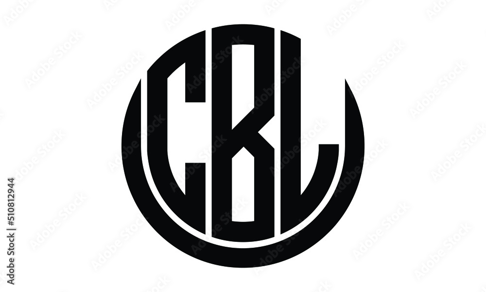 CBL three letter shield in circle logo design vector template. letter ...
