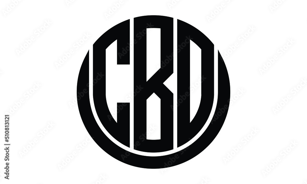 CBO three letter shield in circle logo design vector template. letter ...