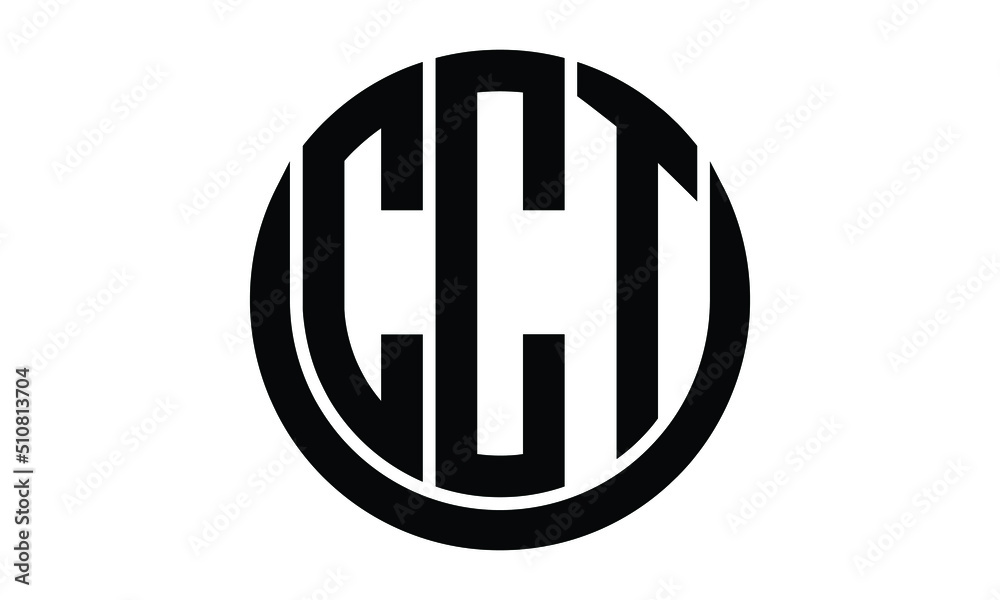 CCT three letter shield in circle logo design vector template. letter ...