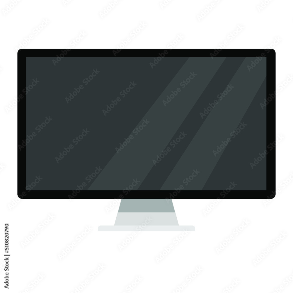 Monitor keyboard and mouse illustration isolated on color background ...