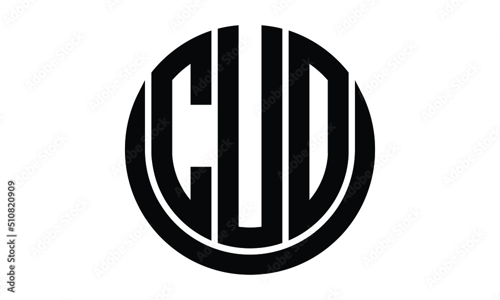 Vecteur Stock CVO three letter shield in circle logo design vector ...