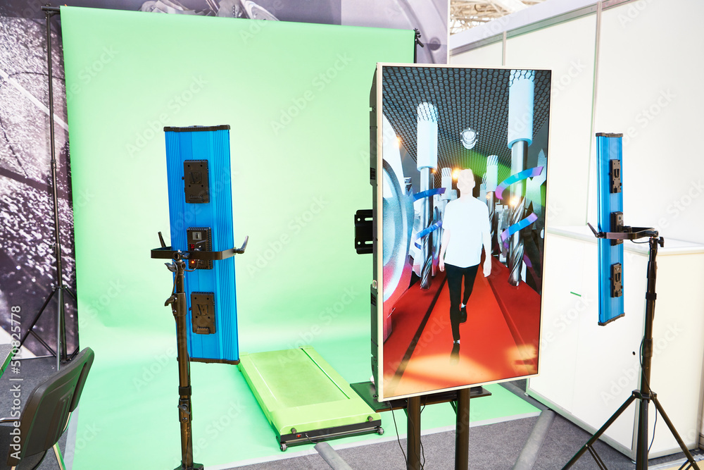 Studio video and photos with green chroma key background Stock Photo ...