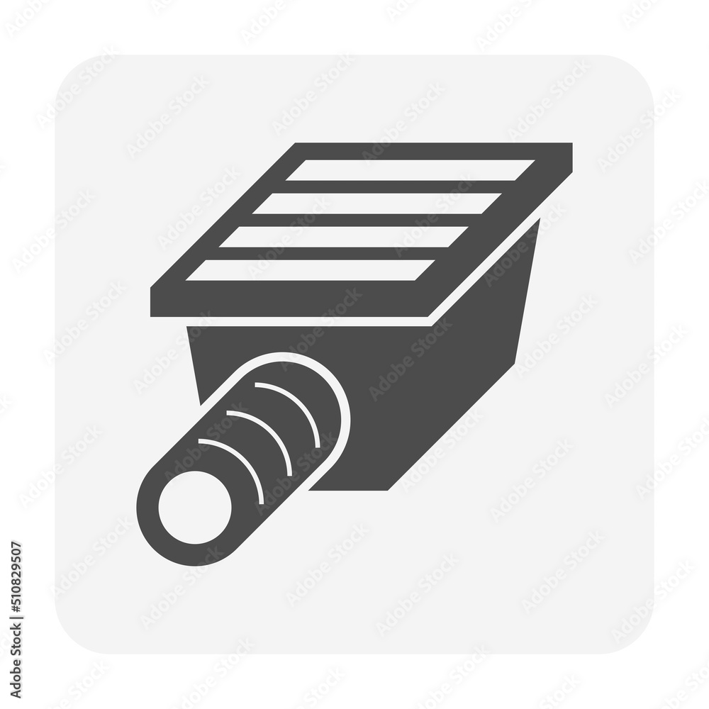 Catch basin or bubbler pot vector icon. Include drain pipe or sewer ...