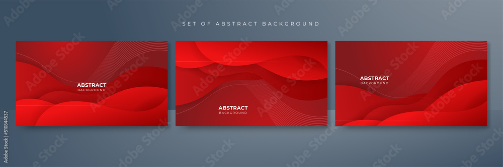 Abstract red banner geometric shapes vector technology background, for ...