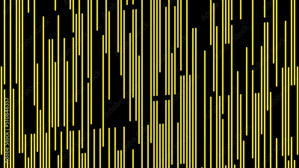 Bright lines move vertically down on black background. Animation ...