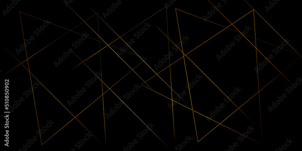 Abstract black with gold lines, triangles background modern design ...