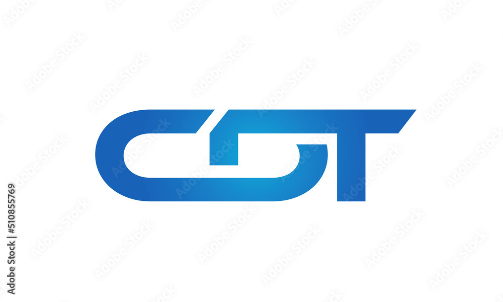 Connected CDT Letters logo Design Linked Chain logo Concept Stock ...
