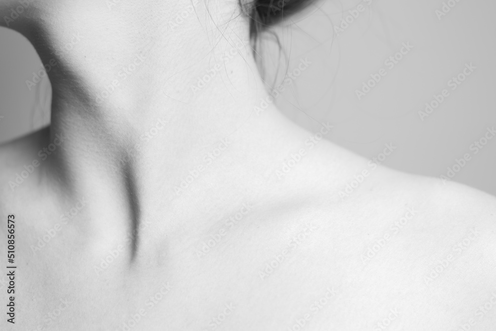 beautiful woman, body parts neck clavicle Stock Photo | Adobe Stock