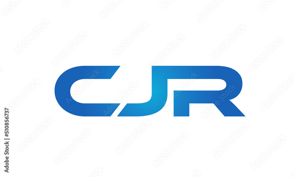 Connected CJR Letters logo Design Linked Chain logo Concept Stock ...